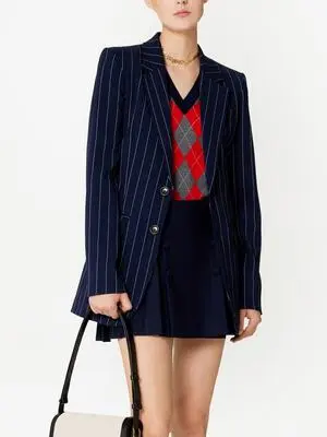 Ami Striped Single-breasted Blazer