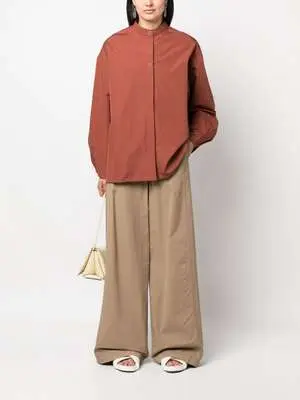 Studio Nicholson Cotton Long-sleeve Shirt - Brown