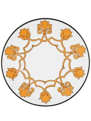 PINTO PARIS Jaipur Porcelain Dinner Plate - Orange