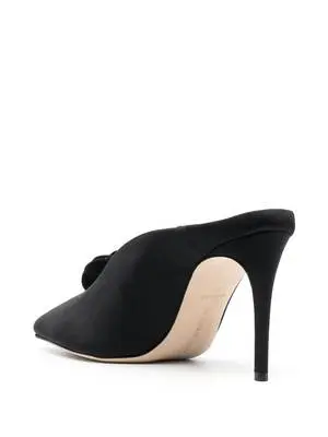 Victoria Beckham Floral-appliqué Satin Mules