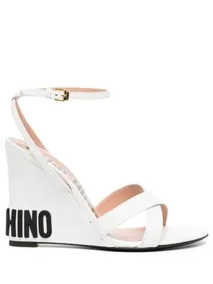 Moschino 90mm Wedge Heel Sandals