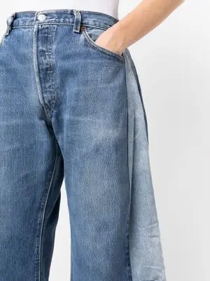 B Sides Cropped Wide-leg Jeans