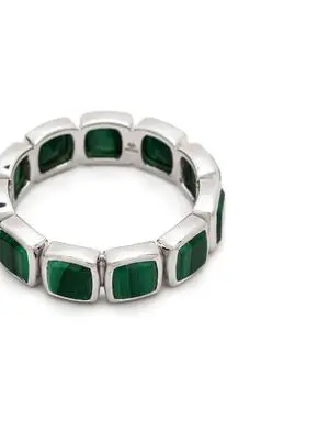 Tom Wood Cushion Band Malachite Ring - Green