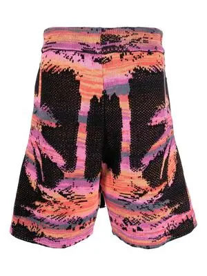 LANEUS Printed Bermuda Shorts