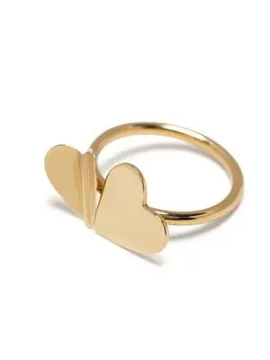 CADAR 18kt Yellow Double Heart Ring