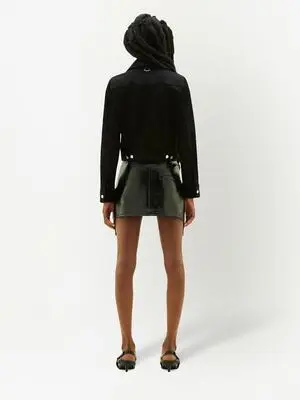 COURREGES Bretelles Vinyl Mini Skirt