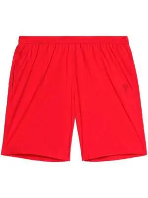 Ami Embroidered Logo Swim Shorts - Red