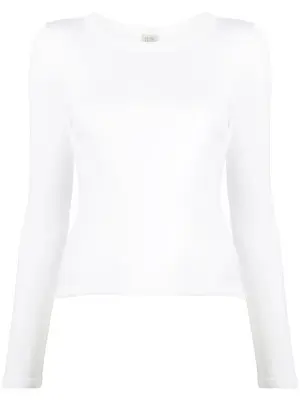FLORE FLORE Long-Sleeve Cotton T-Shirt White