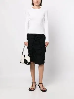 FLORE FLORE Long-sleeve Cotton T-shirt - White
