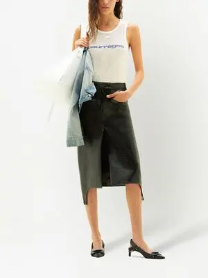 COURREGES High-waisted Vinyl Skirt
