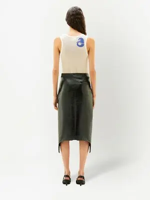 COURREGES High-waisted Vinyl Skirt