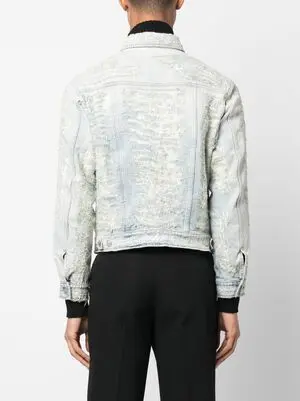 1017 Alyx 9sm Distressed Denim Trucker Jacket
