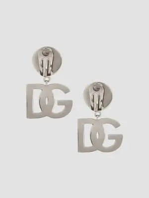 Dolce & Gabbana Monogram Clip-on Drop Earrings