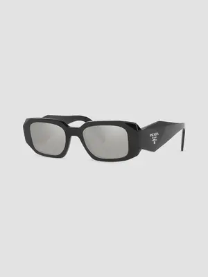 Prada 49mm Square Sunglasses - Grey Mirror