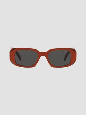Prada 49mm Square Sunglasses - Orange