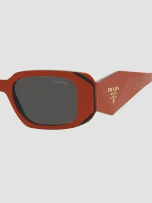 Prada 49mm Square Sunglasses - Orange