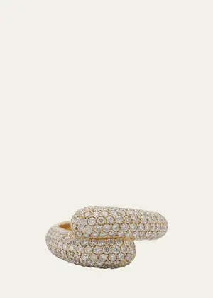 JENNIFER MEYER 18k Yellow Gold Double Diamond Dome Ring - Yg