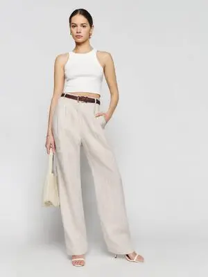 REFORMATION Mason Linen Pant