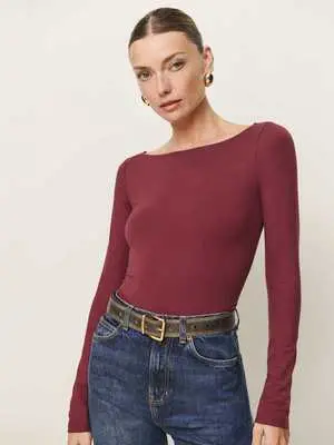 REFORMATION Wiley Knit Top - Red