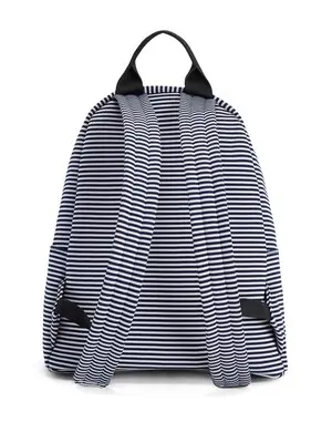 GIUSEPPE ZANOTTI Striped Backpack With Embroidered Logo - Blue