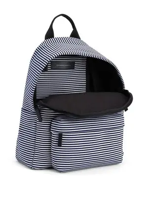 GIUSEPPE ZANOTTI Striped Backpack With Embroidered Logo - Blue