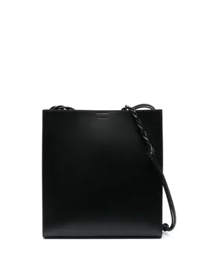 JIL SANDER Debossed-logo Leather Shoulder Bag - Black