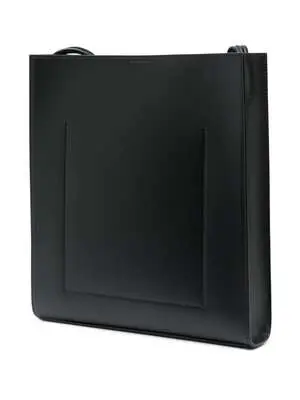 JIL SANDER Debossed-logo Leather Shoulder Bag - Black