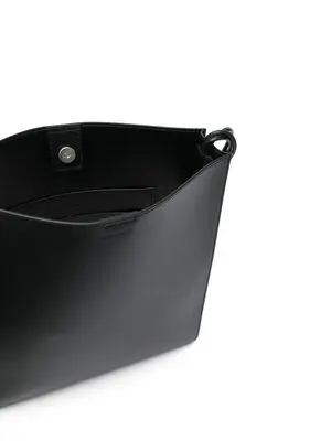 JIL SANDER Debossed-logo Leather Shoulder Bag - Black