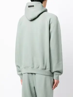 Fear Of God Essentials Logo-print Hoodie - Green
