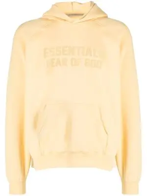Fear Of God Essentials Logo-print Hoodie - Yellow