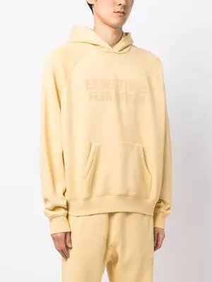 Fear Of God Essentials Logo-print Hoodie - Yellow