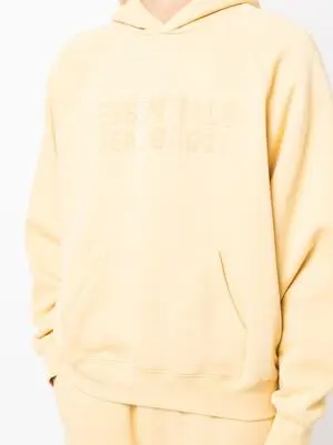 Fear Of God Essentials Logo-print Hoodie - Yellow