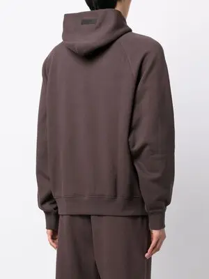 Fear Of God Essentials Logo-print Hoodie - Brown