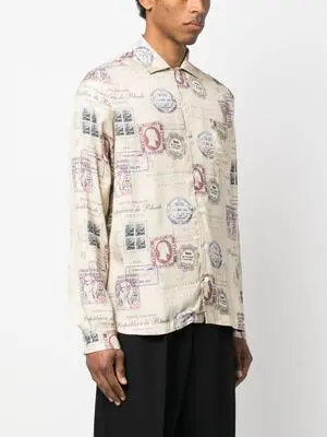 Rhude Passport Stamp Print Shirt