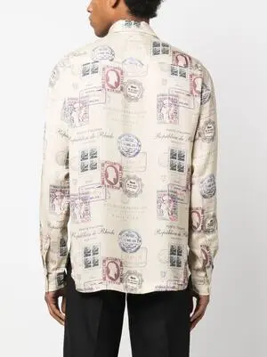 Rhude Passport Stamp Print Shirt
