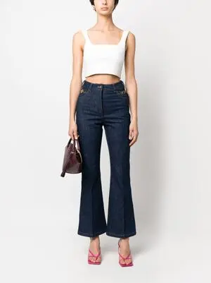 PATOU Organic-denim Flared Jeans - Blue
