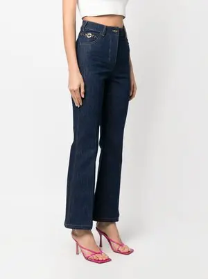 PATOU Organic-denim Flared Jeans - Blue