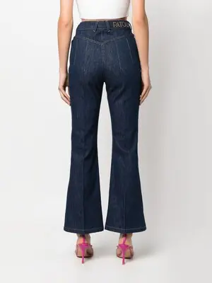 PATOU Organic-denim Flared Jeans - Blue
