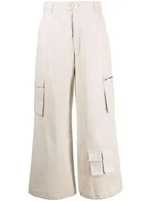 GESTUZ Multiple-pockets Wide Leg Trousers