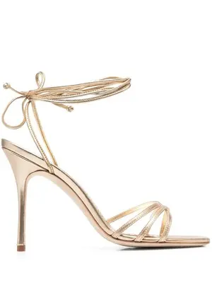 Manolo Blahnik Strappy Lace-up Sandals