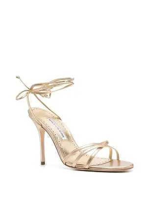 Manolo Blahnik Strappy Lace-up Sandals