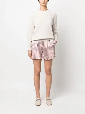 Brunello Cucinelli Striped Mini Shorts