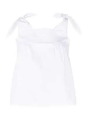 See By Chloé Organic-cotton Tie-straps Blouse