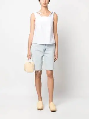 See By Chloé Organic-cotton Tie-straps Blouse