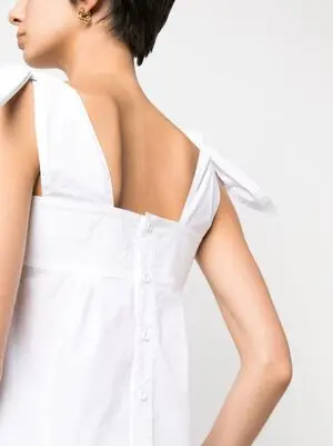 See By Chloé Organic-cotton Tie-straps Blouse