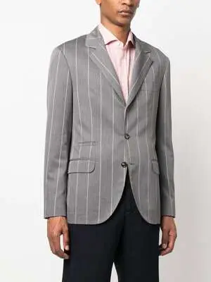 Brunello Cucinelli Striped Woven Blazer