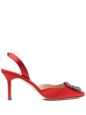 Manolo Blahnik Hangisli 85mm Leather Pumps