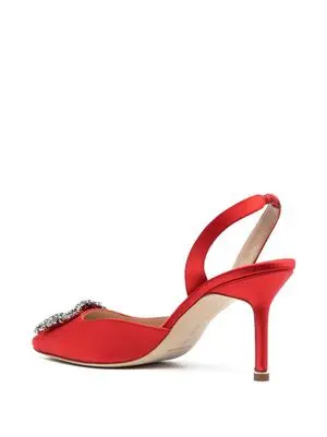 Manolo Blahnik Hangisli 85mm Leather Pumps