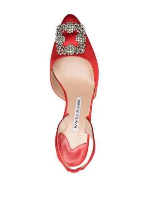 Manolo Blahnik Hangisli 85mm Leather Pumps