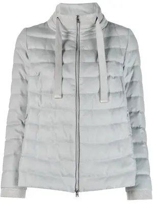 Herno Padded Funnel Neck Jacket - Grey